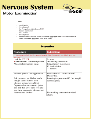 Fillable Online Motor Examination Fax Email Print - pdfFiller
