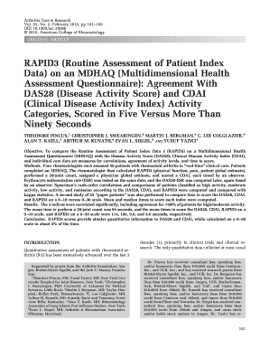 Fillable Online RAPID3 (Routine Assessment of Patient Index Fax Email ...