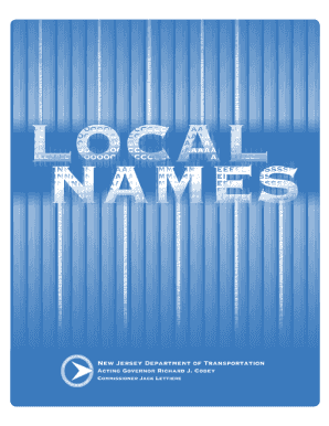 Fillable Online Local Names is an alphabetical list of informal and ...