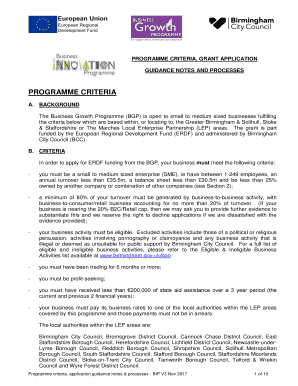 Fillable Online PROGRAMME CRITERIA, GRANT APPLICATION Fax Email Print ...