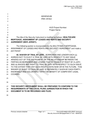 Fillable Online The title of the Security Instrument is modified as ...