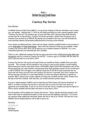 Fillable Online Courtesy Pay Service Fax Email Print - pdfFiller