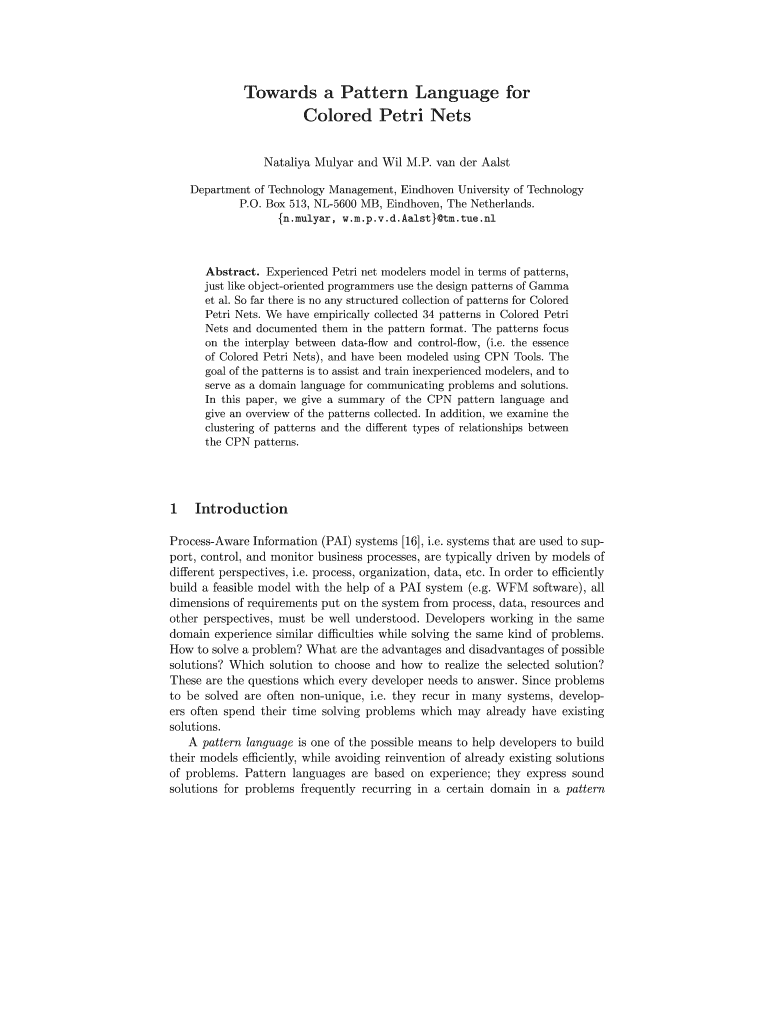 Fillable Online Towards a Pattern Language for Fax Email Print - pdfFiller