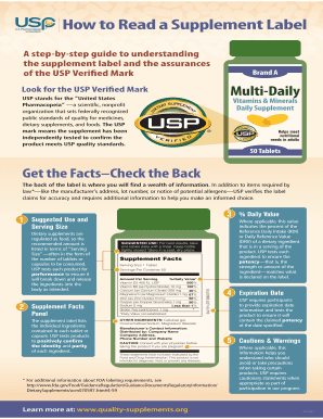 Fillable Online How to Read a Supplement Label Fax Email Print - pdfFiller