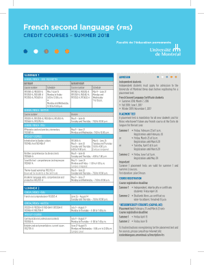 Fillable Online French second language (frs) Fax Email Print - pdfFiller