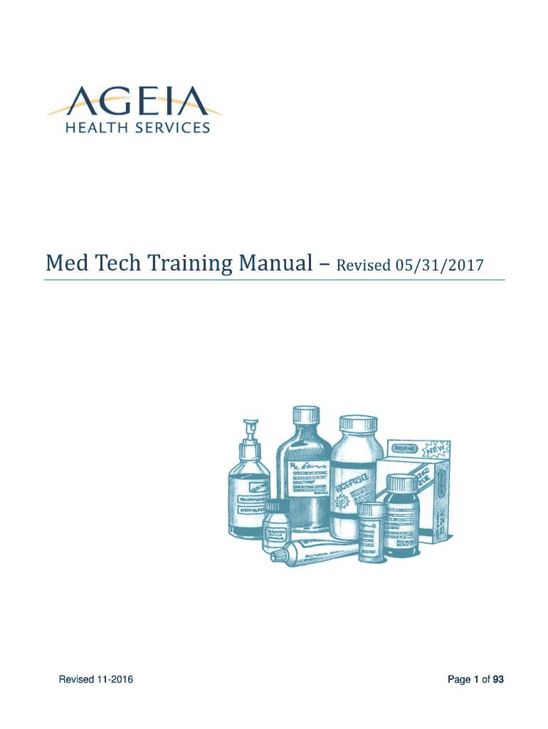Fillable Online Ageia Health Services Med Tech Training Fax Email Print ...