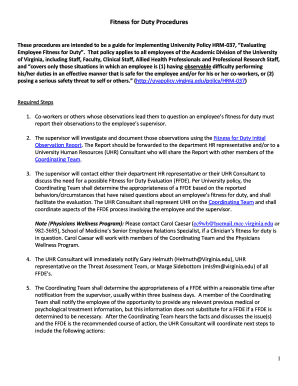 Fillable Online Fitness-for-Duty Certification Form Fax Email Print ...