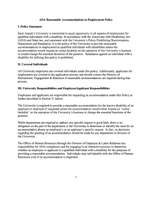 Printable reasonable accommodation ada and Document Blanks to Submit in ...
