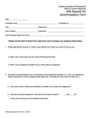 Fillable Online ADA Request for Fax Email Print - pdfFiller