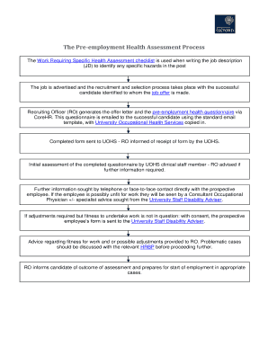 Fillable Online The Pre-employment Health Assessment Process Fax Email ...