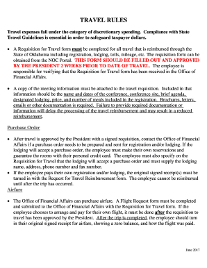 Fillable Online TRAVEL RULES Fax Email Print - pdfFiller