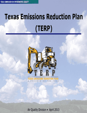 Fillable Online Overview of the Texas Emissions Reduction Plan (TERP ...