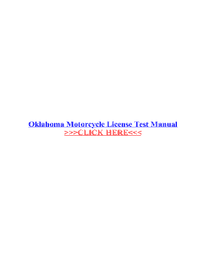 Fillable Online Oklahoma Motorcycle License Test Manual Fax Email Print ...