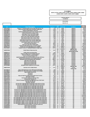 Fillable Online PO NUMBERS Fax Email Print - pdfFiller
