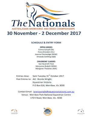 Fillable Online SCHEDULE & ENTRY FORM Fax Email Print - pdfFiller