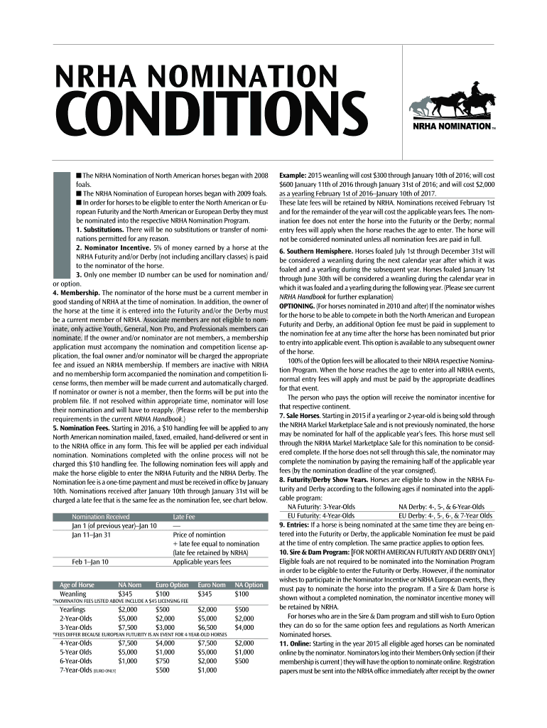 Fillable Online NRHA NOMINATION Fax Email Print - pdfFiller