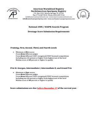 Fillable Online National AWR / NASPR Awards Program Fax Email Print - pdfFiller