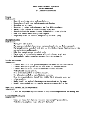 Fillable Online 2nd Grade Course Outline Fax Email Print - pdfFiller