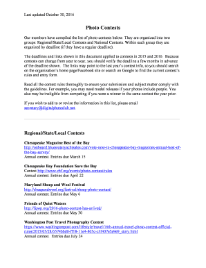 Fillable Online Photo Contests Fax Email Print - pdfFiller