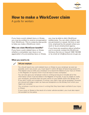 Fillable Online How to make a WorkCover claim Fax Email Print - pdfFiller