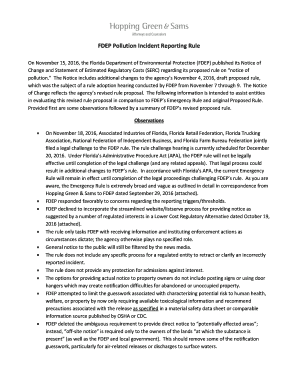 Fillable Online FDEP Pollution Incident Reporting Rule Fax Email Print ...
