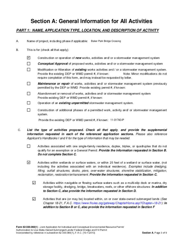 Fillable Online Exhibit D1 - FDEP Permit Ap Fax Email Print - pdfFiller