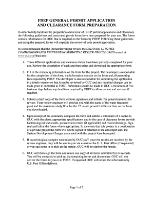 Fillable Online FDEP GENERAL PERMIT APPLICATION Fax Email Print - pdfFiller