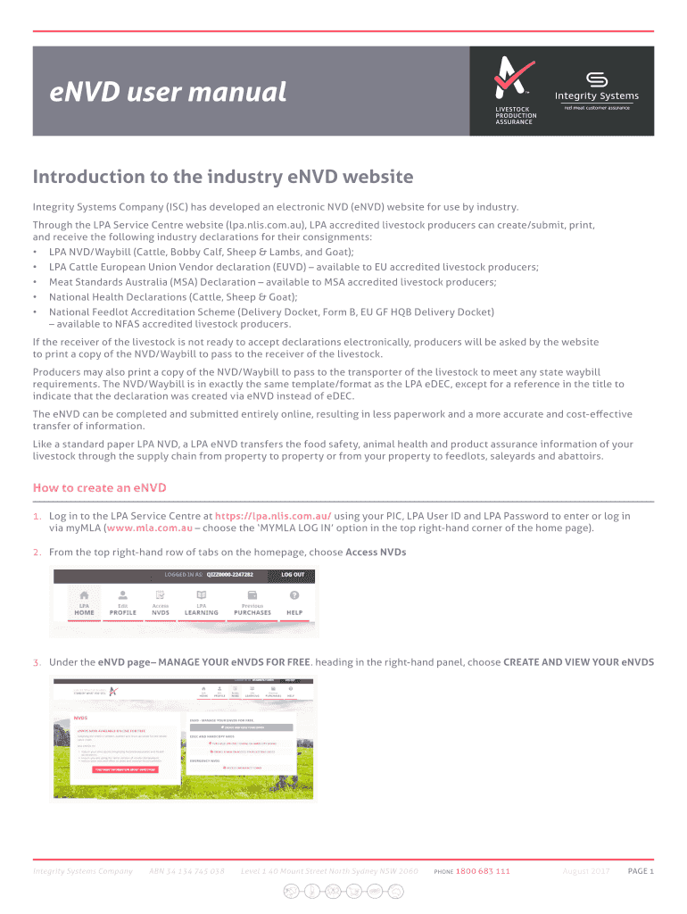 Fillable Online eNVD user manual Fax Email Print - pdfFiller