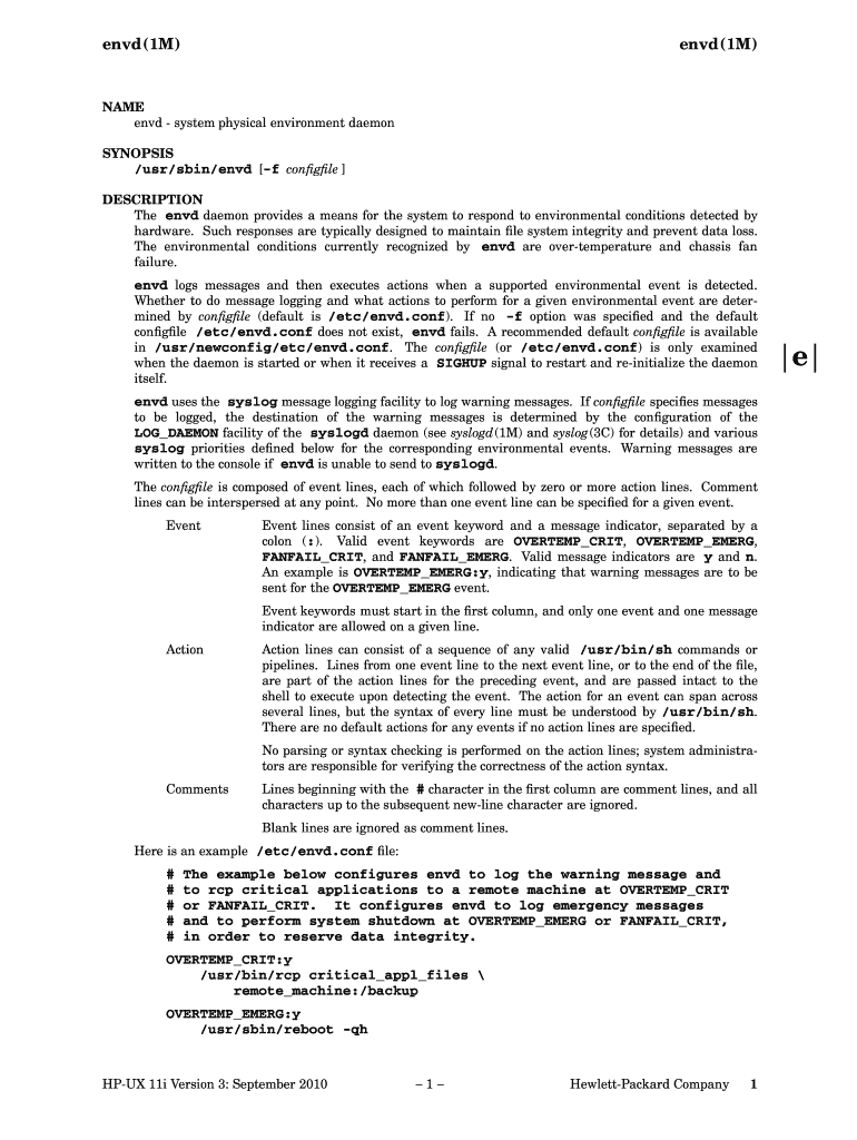 Fillable Online envd - system physical environment daemon Fax Email ...