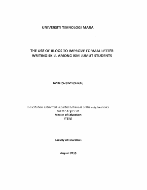 Fillable Online ir uitm edu THE USE OF BLOGS TO IMPROVE FORMAL LETTER ...