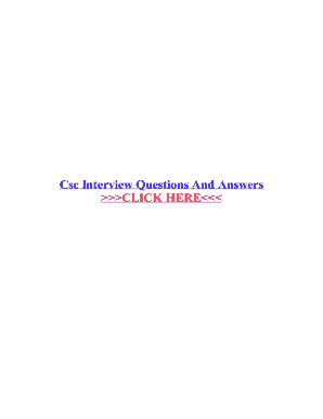 Fillable Online Csc Interview Questions And Answers Fax Email Print ...