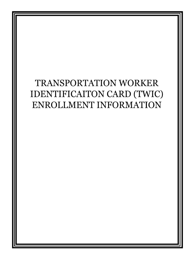 Fillable Online TRANSPORTATION WORKER Fax Email Print - pdfFiller