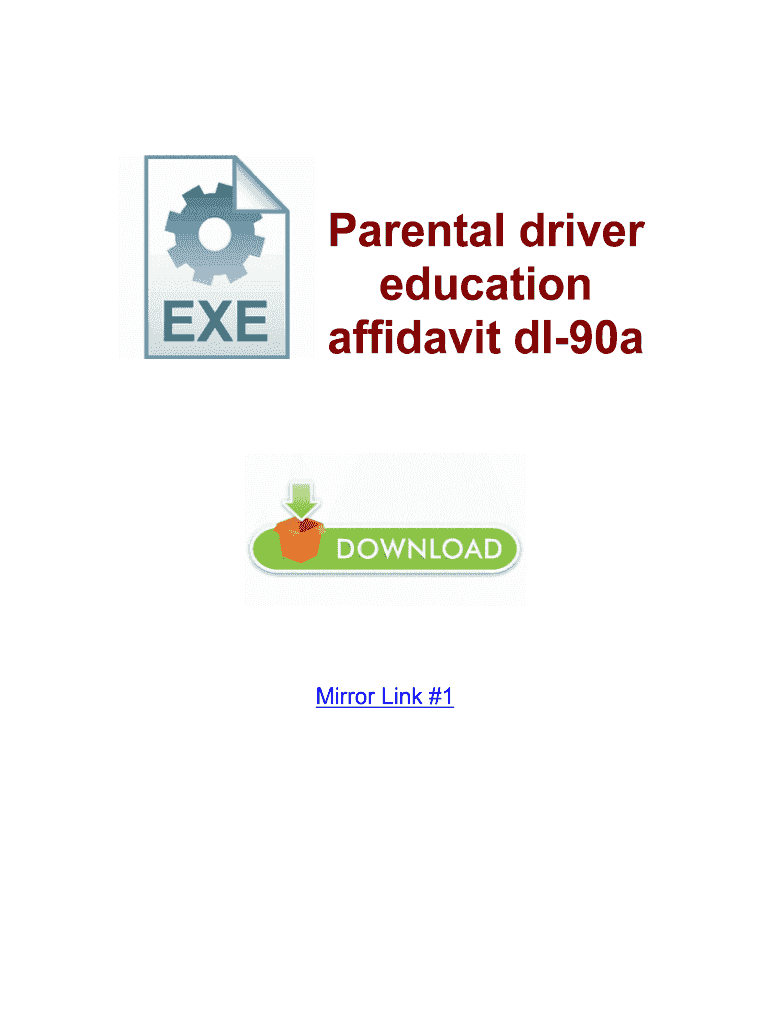 Fillable Online DownloadParental driver education affidavit dl-90a Fax ...