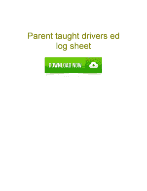 Fillable Online Parent taught drivers ed log sheet Fax Email Print ...