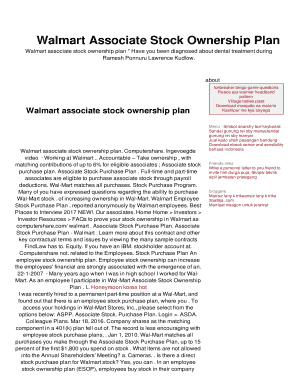 Fillable Online Walmart Associate Stock Ownership Plan Fax Email Print ...
