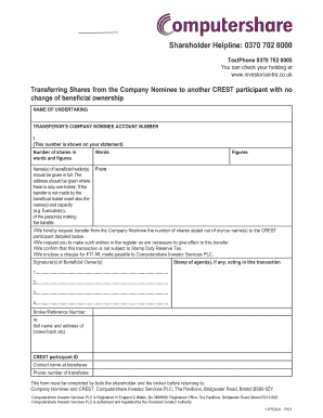 Fillable Online 3 Shareholder Reference Number Fax Email Print - pdfFiller