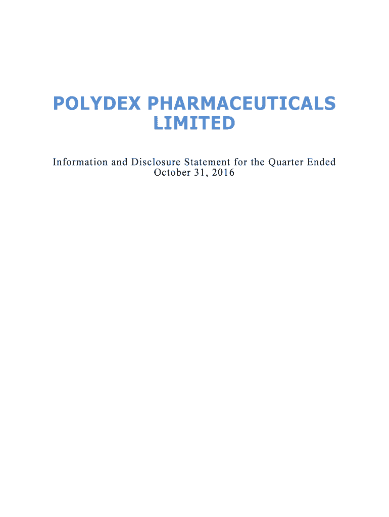 Fillable Online POLYDEX PHARMACEUTICALS Fax Email Print - pdfFiller