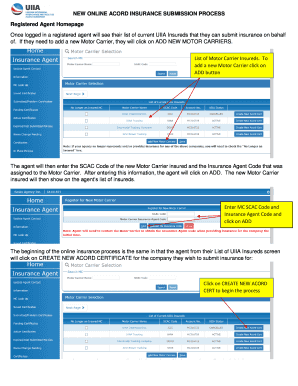 Fillable Online NEW ONLINE INSURANCE SUBMISSION PROCESS Fax Email Print ...