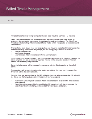 Fillable Online Failed Trade Management Fax Email Print - pdfFiller