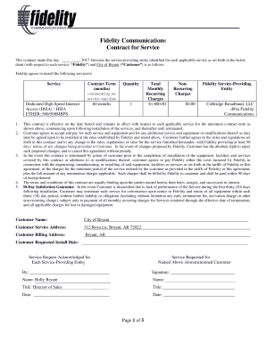 Fillable Online Fidelity Communications Fax Email Print - pdfFiller