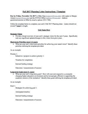 Fillable Online Fall 2017 Planning Letter Instructions / Template Fax ...