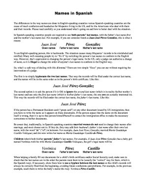 Fillable Online Names in Spanish Fax Email Print - pdfFiller