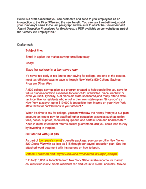 Fillable Online Below is a draft e-mail that you can customize and send ...