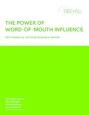 Fillable Online WORD-OF-MOUTH INFLUENCE Fax Email Print - pdfFiller