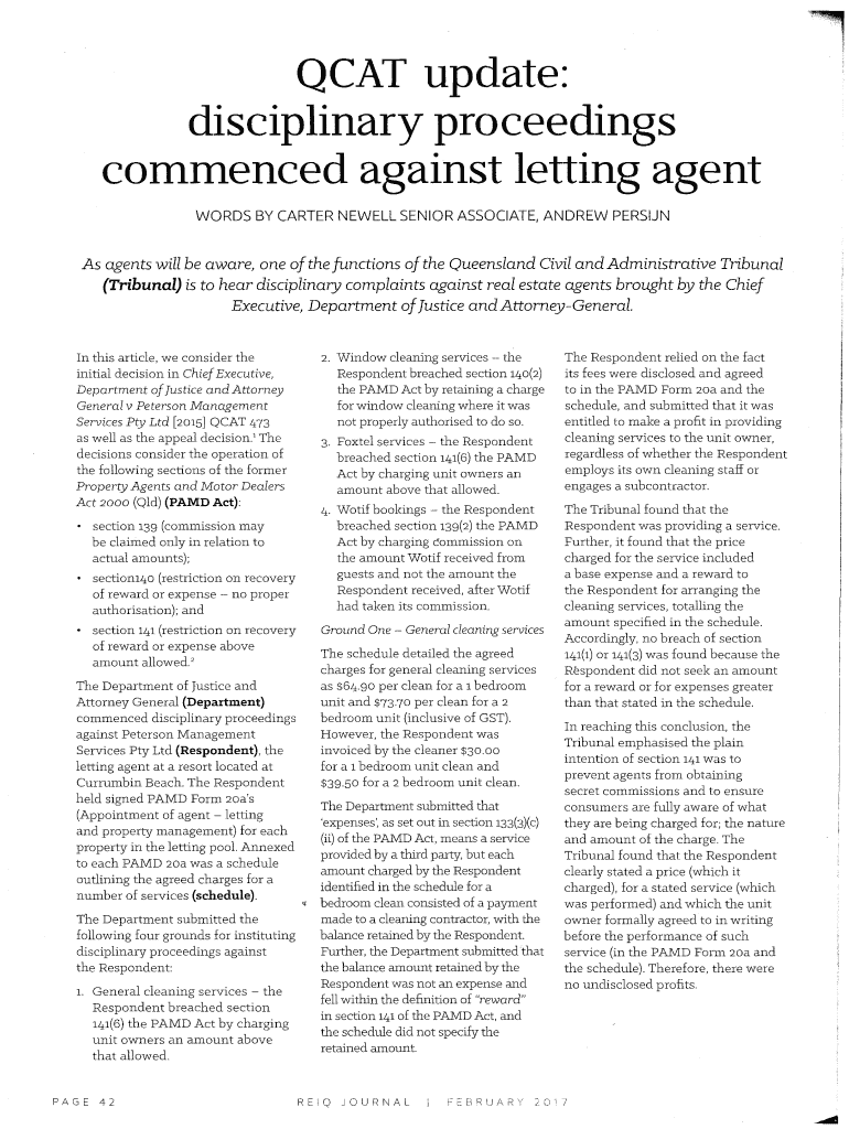 Fillable Online QCAT update: Fax Email Print - pdfFiller