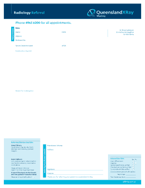 Fillable Online Radiology Referral Fax Email Print - pdfFiller