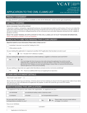 Fillable Online Civil Claims List Fax Email Print - pdfFiller