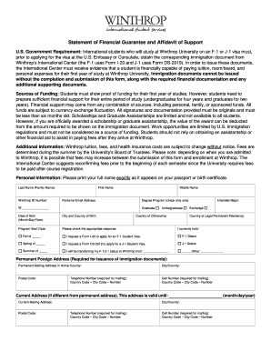 Fillable Online Statement of Financial Guarantee and Affidavit of ...