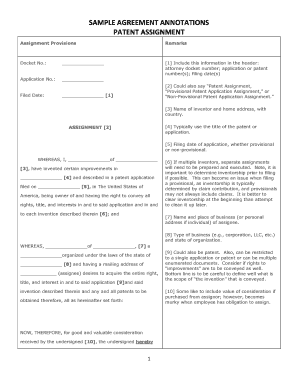 Fillable Online SAMPLE AGREEMENT ANNOTATIONS Fax Email Print - pdfFiller