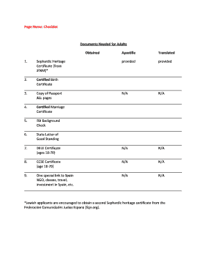 Fillable Online Page Name: Checklist Fax Email Print - pdfFiller